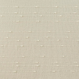 No. 918 Claudia 2-pack Slub Stripe Linen Texture Rope Tab Semi-Sheer Tie Top Curtain Panel Pair, 50" x 84", Natural Beige