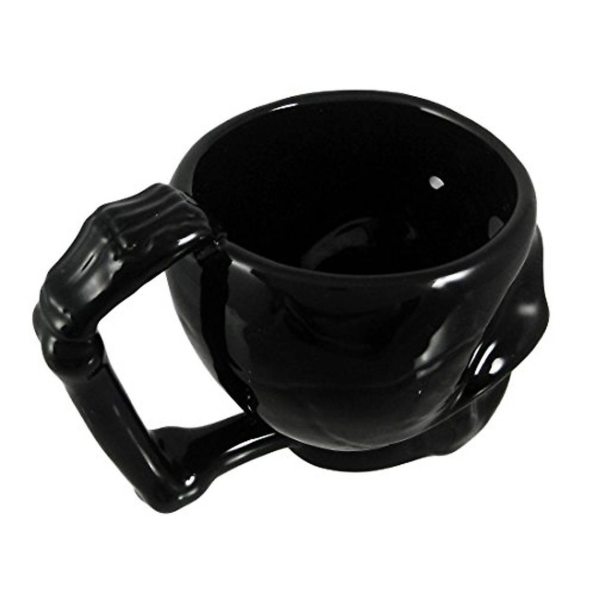 Cool Black Ceramic Skull Coffee Mug Cup Goth Evil