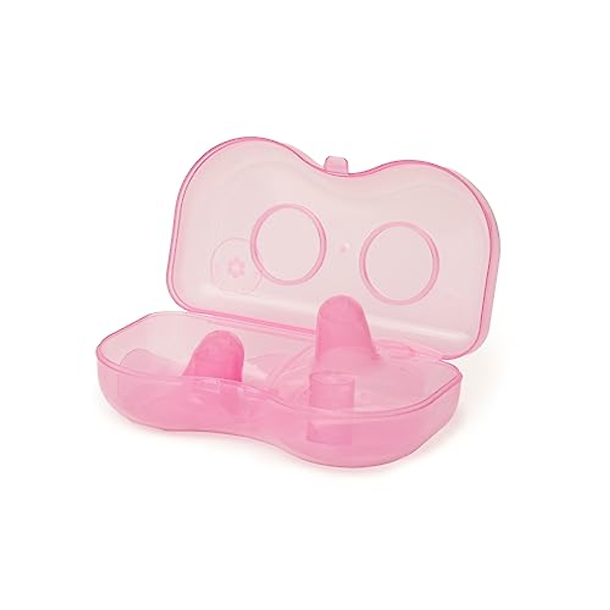 Nurture & Nectar Pink Nipple Shields for Nursing Breastfeeding Newborn Two-Pack with Case 20mm Ultra-Thin Silicone Soft Flexible for Mother Baby Skin Contact