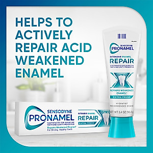 Sensodyne Pronamel Intensive Enamel Repair Toothpaste for Sensitive Teeth, to Reharden and Strengthen Enamel, Extra Fresh - 3.4 Ounces (Pack of 3)