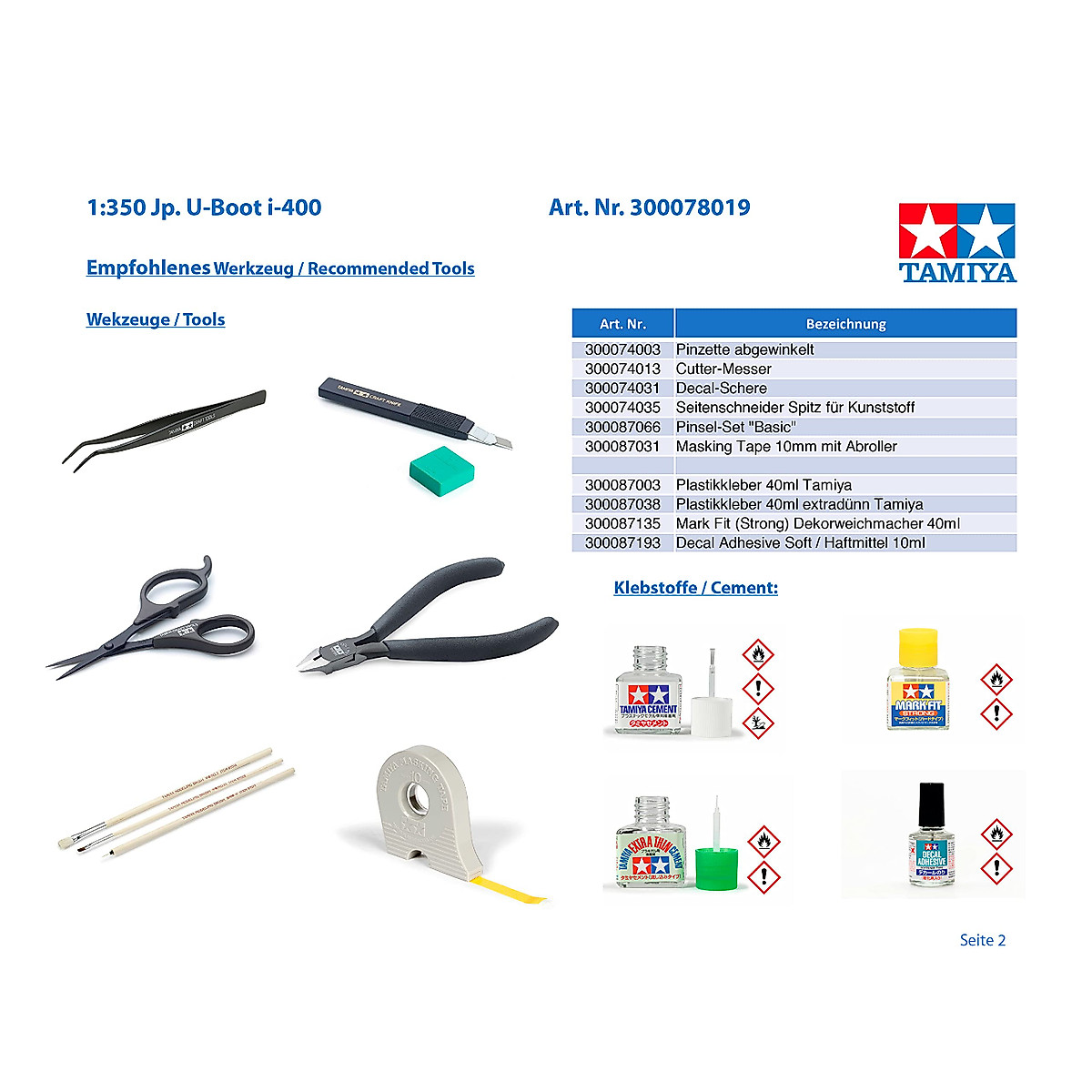 Tamiya Models Tamiya 78019 Japanese Navy Submarine I-400 Model Kit