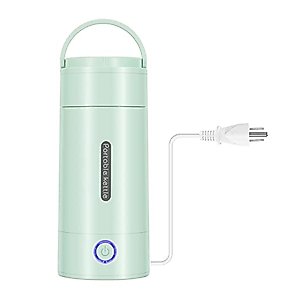 Small Portable Electric Kettle - 300ml Travel Mini Electric Tea Kettle - Portable Water Boiler(Green)
