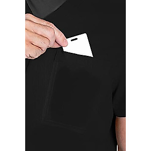 Med Couture RothWear Men's Cadence One-Pocket Top, Black, Large