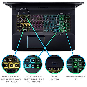 Acer Predator Helios 300 Gaming Laptop, Intel i7-10750H, NVIDIA GeForce RTX 2070 Max-Q 8GB, 17.3" FHD 144Hz 3ms IPS Display, 16GB Dual-Channel DDR4, 1TB NVMe SSD, WiFi 6, RGB Keyboard, PH317-54-70Z5