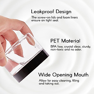 Qeirudu 4 oz Plastic Jars with Lids and Labels, 24 Pack BPA Free Empty Containers Clear Round Cosmetic Jars for Sugar Scrubs, Body Butter, Lotion, Creams