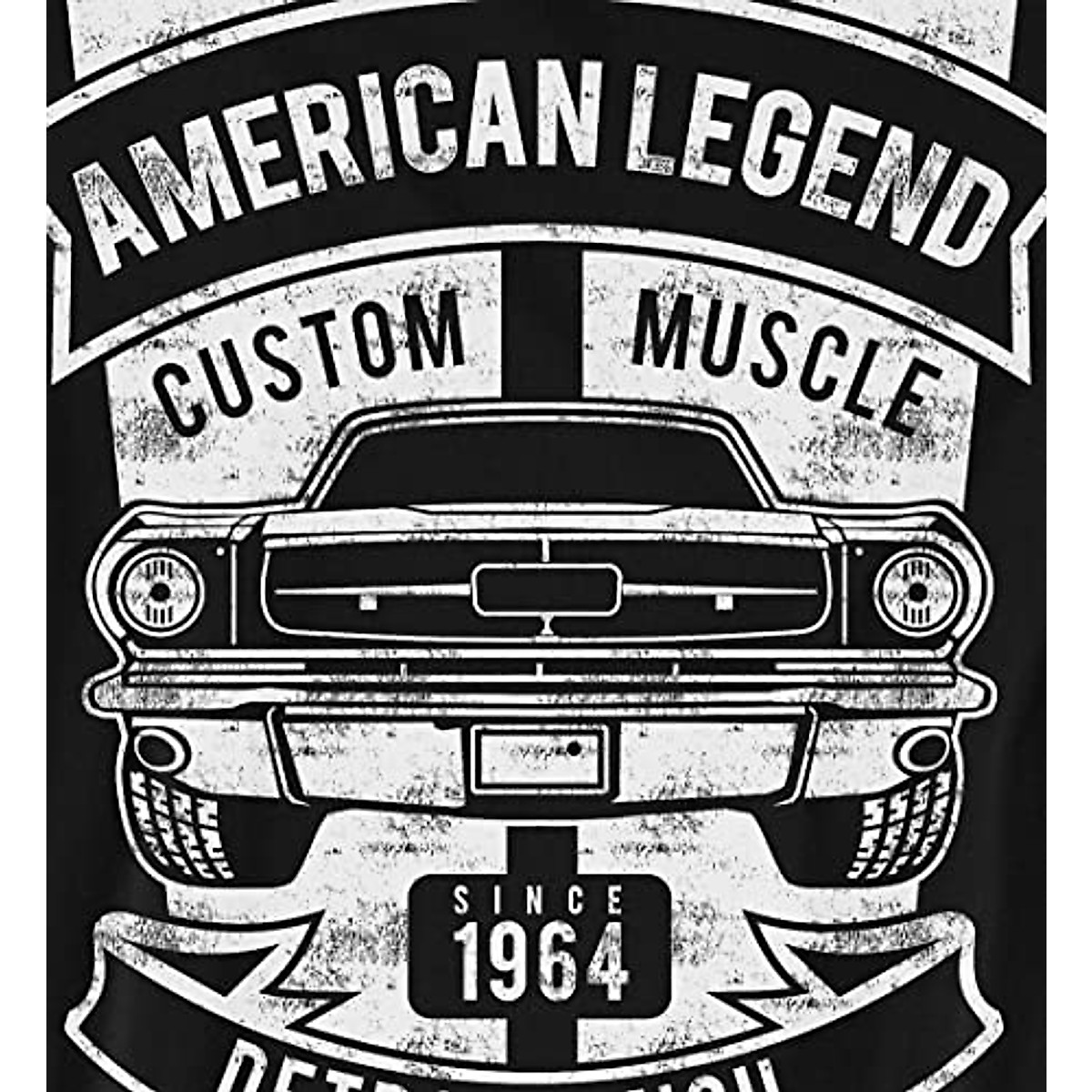 Ford Mustang T-Shirt by Detroit Rebels - Mens Vintage Classic car Tshirt Black Shirt