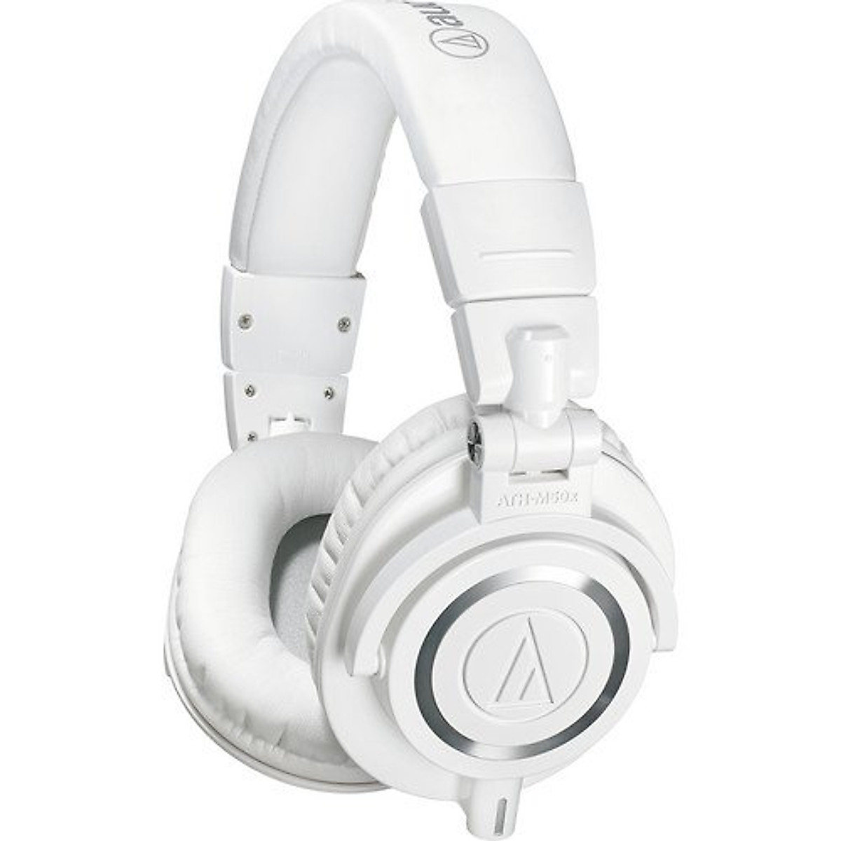 Audio-Technica ATH-M50xWH Monitor Headphones (White) with Headphone Stand and Headphone Extension Cable 10'