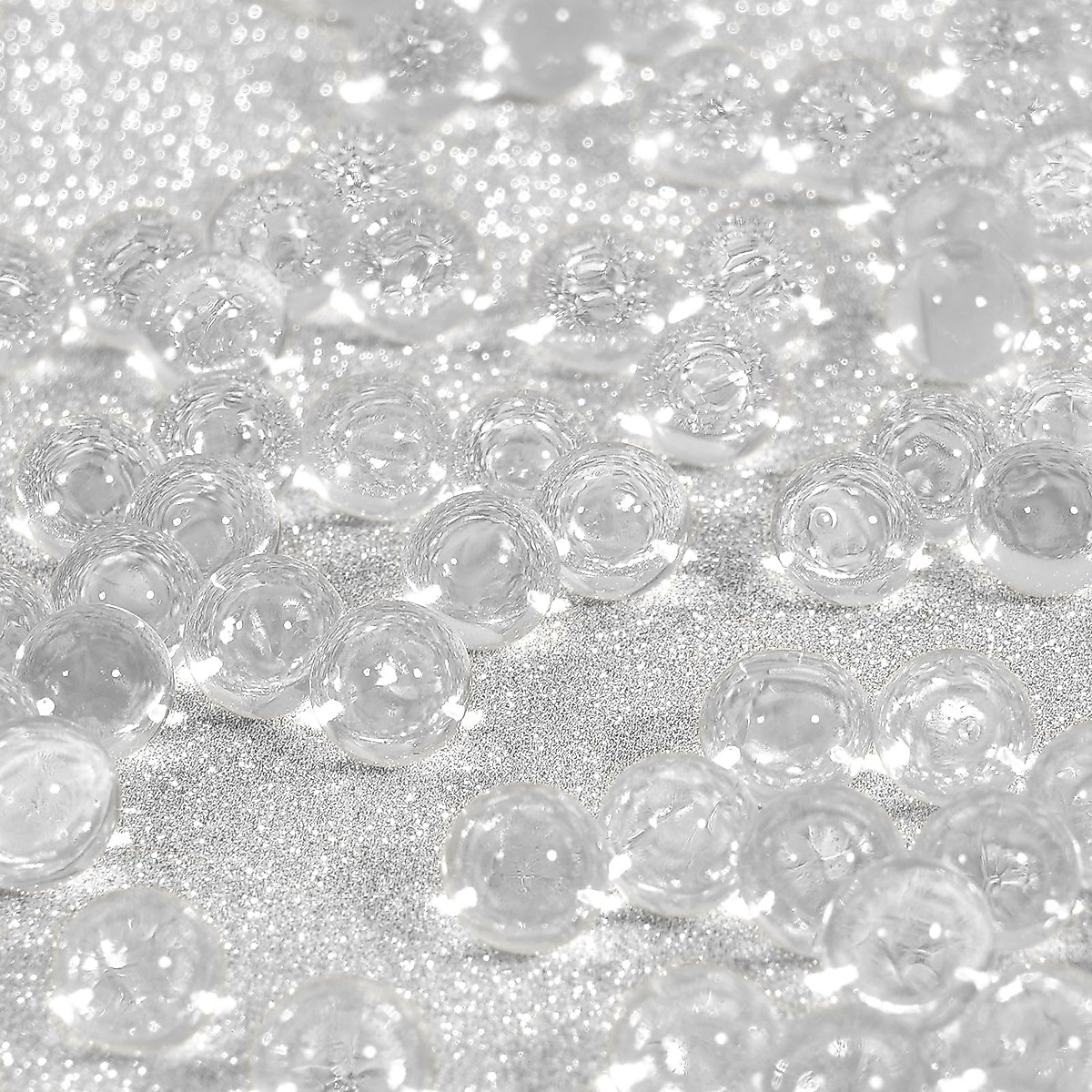 Jacisk 120,000 Clear Water Beads, Transparent Water Gel Beads for Vase Filler, Christmas Decoration, Wedding Centerpiece, Floating Candles, Planting, Floral Decoration