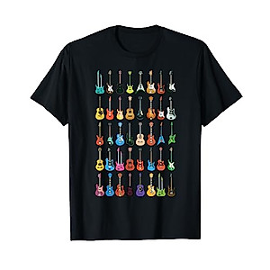 Love Guitar Different Guitars Music Lover Funny Gift T-Shirt