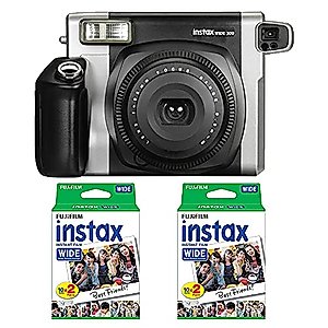 Fujifilm INSTAX Wide 300 Camera and 2 x Instax Wide Film Twin Pack - 40 Sheets