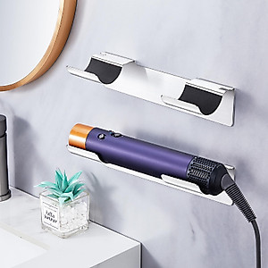 Curling Iron Holder Wall Mount, Straightener Holder, Adhesive Stainless Steels Hair Tool Organizer for Bathroom,Hair Tools Organizer Wall Mount