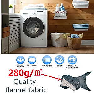 SunBritly Shark Blanket Kids Shark Sleeping Bag Shark Onesie Cosplay Shark Costume Shark Gifts(S,Please refer to the size chart before purchasing)