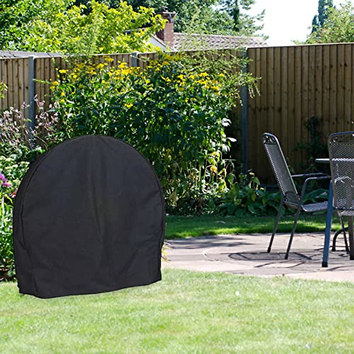 GAFOKI Outdoor Grills 1pc for Use Heavy Wood Grill Garden Patio Outdoor Polyester and Hoop Tarp Burner Indoor Black Holder Practical Log Cover Storage Yard Round Portable - Duty Gas Grill