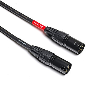 Suanqi XLR Male to 1/4 inch TRS Female Adapter Cable, 6 inch, 2 Pack (XLR Male to TRS Female)