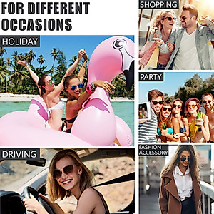 The Fresh Classic Metal Frame Mirror Lens Aviator Sunglasses with Gift Box (05c-GOLD, Gradient PINK)