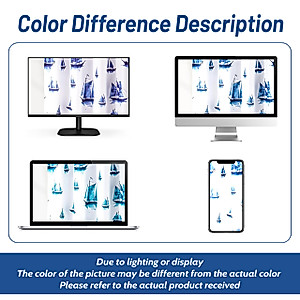 DriftAway Harbor Sailboat Ocean Print Blackout Thermal Insulated Window Curtain Valance Rod Pocket 52 Inch by 18 Inch Plus 2 Inch Header Navy