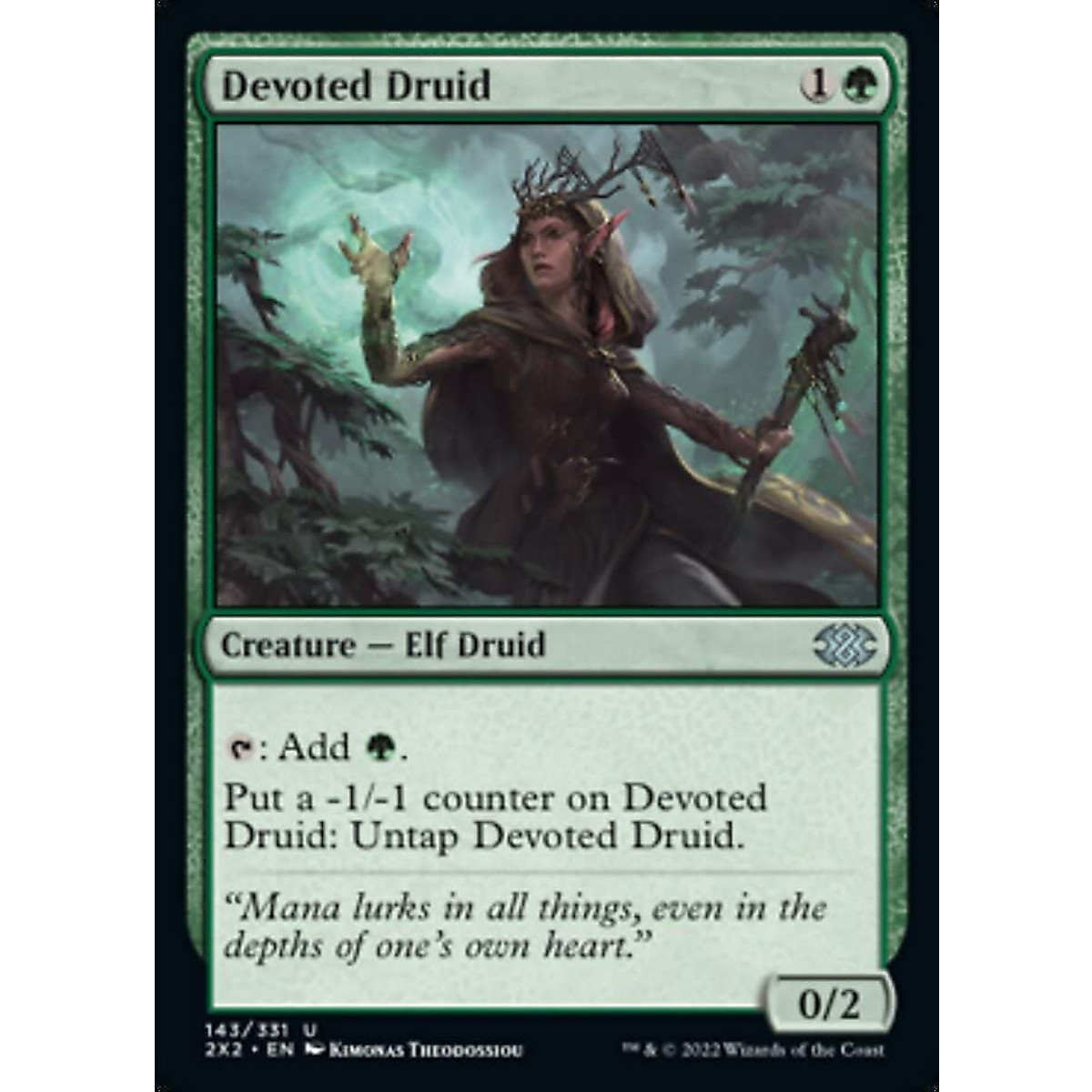 Magic: the Gathering - Devoted Druid (143) - Double Masters 2022