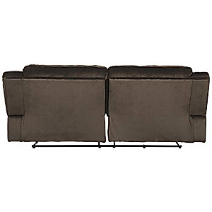 Signature Design by Ashley Contemporary 2 Seat Reclining 1, Power Sofa, Dark Brown