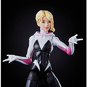 Spider-Man Hasbro Marvel Legends Series Into The Spider-Verse Gwen Stacy 6-inch Collectible Action Figure Toy, with Spider-Ham Mini-Figure