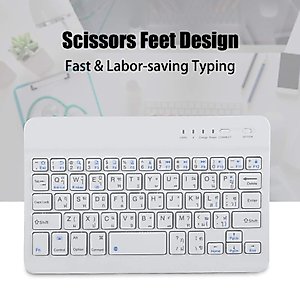 Thai Language Ultra Slim Bluetooth Keyboard Suitable for Android/iOS/Windows Systems.