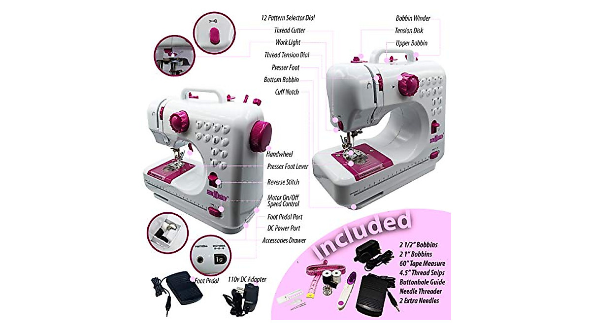 Sew Mighty Mini Sewing Machine - Portable & Versatile