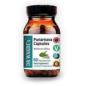 DR WAKDE'S Punarnava Capsules (Boerhavia diffusa, 60 Veg Caps, Plant-Based Supplement, Ayurvedic Herb, All Natural, Vegan)