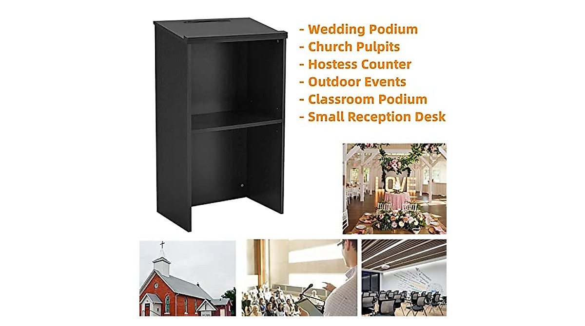 Panana Podium Stand Portable Lectern for Churches, Offices & Events