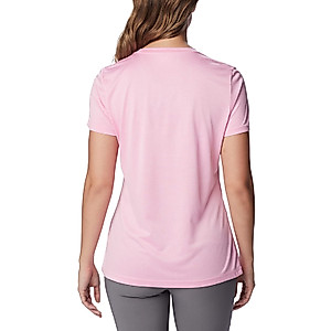 Columbia Women's Hike Short Sleeve Crew, Wild Rose, Large