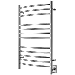 HEATGENE Towel Warmer Wall Mount Electric Plug-in/Hardwired Heated Towel Rack Mirror Polish