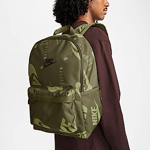 Nike Heritage 2.0 AOP Backpack DQ5956-222 MEDIUM OLIVE/BLACK, One Size