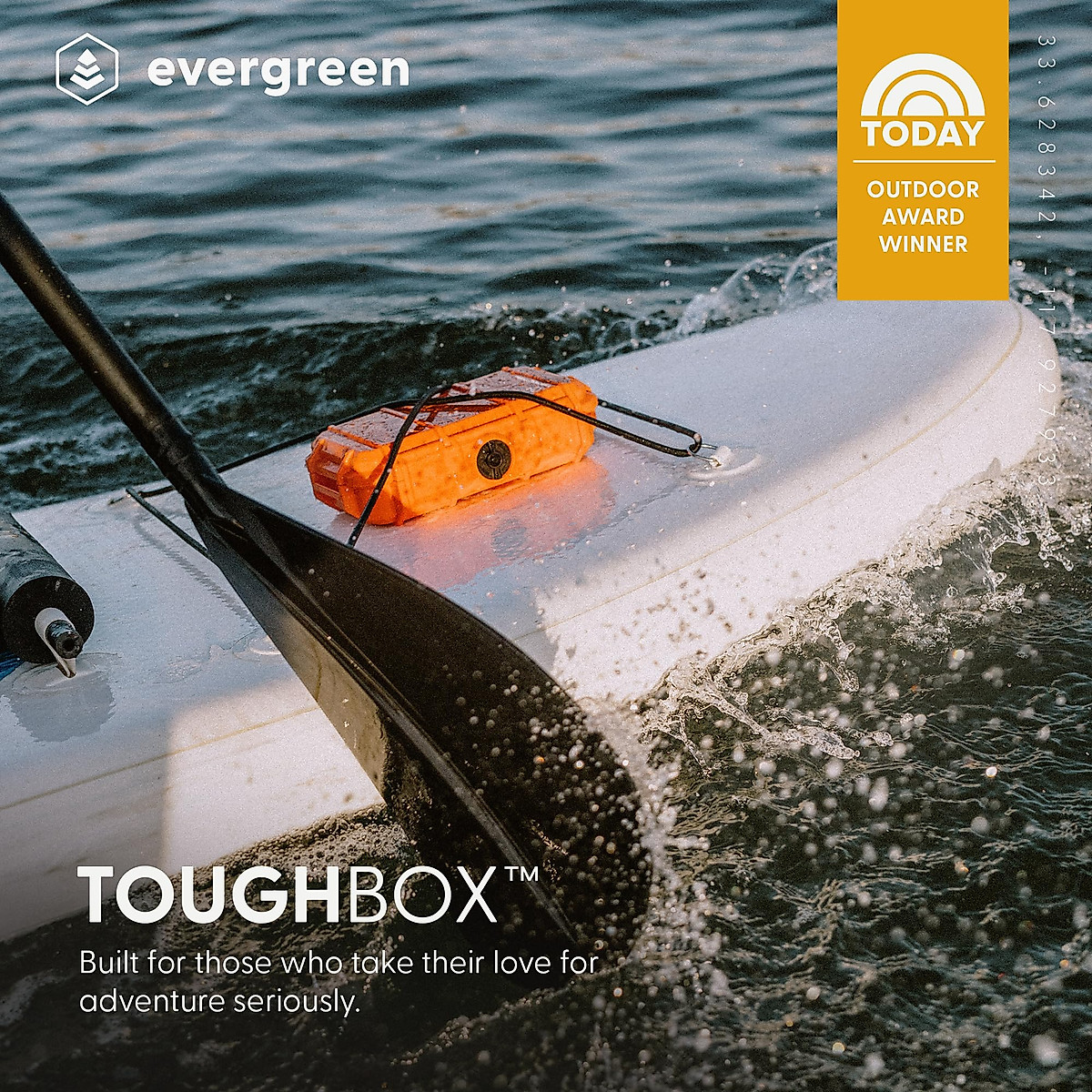 Evergreen 56 ToughBox - EDC Dry Box Protective Case USA Made for Organization of Cameras, Phones, Camping, Fishing, Hiking, Water Sports (Clear)