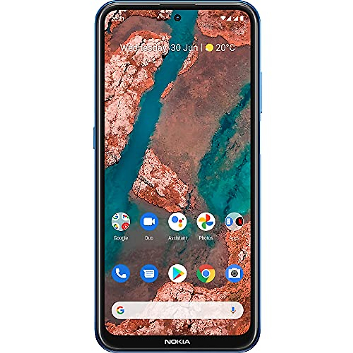 Nokia X20 5G Dual 128GB 8GB RAM Factory Unlocked (GSM Only | No CDMA - not Compatible with Verizon/Sprint) International Version - Nordic Blue