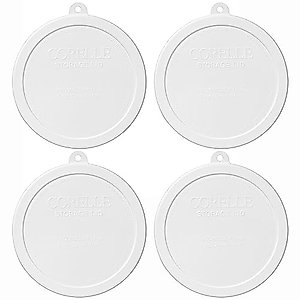 Corelle 418-PC White Cereal Bowl Plastic Lid (4-Pack)