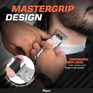 Fagaci Cordless Trimmers for Barbers Extremely Fine Cutting, Close Cut T-Liners Clippers for Men, Edgers T-Blade Trimmer, T-outliner Trimmer, Professional Hair Trimmer, Electric Beard Trimmer for Men