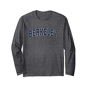 Berkeley California CA Vintage Sports Design Navy Design Long Sleeve T-Shirt