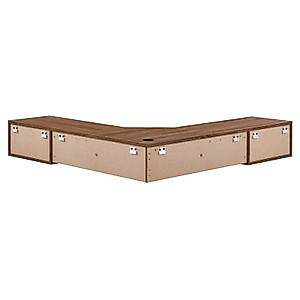 Modway EEI-6181-WAL Render Wall Mount Corner Office Desk, Walnut