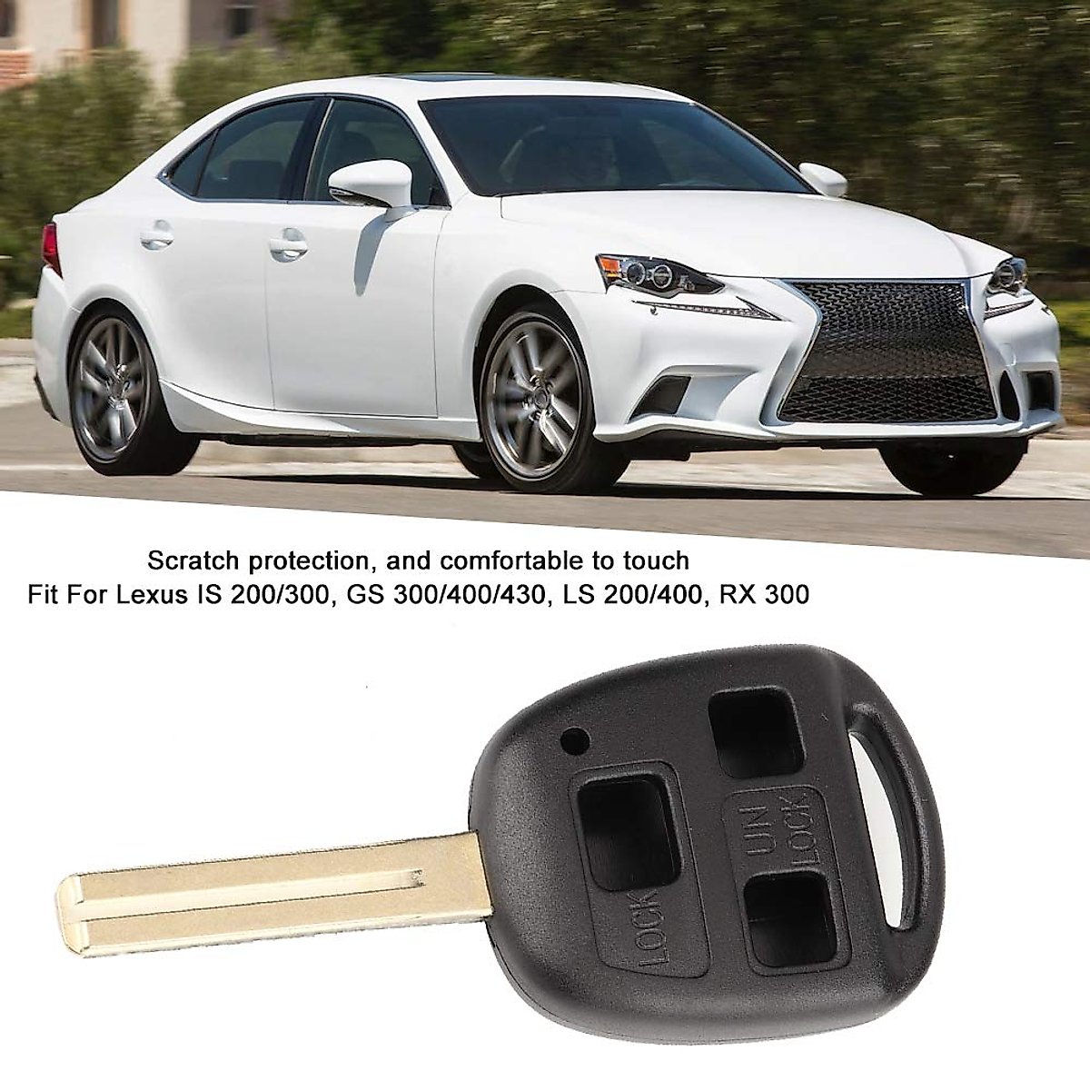 car Key fob for i00 Remote Start 3 Button Replace Remote Control Key Case Shell for IS200 G00 LS200 RX300