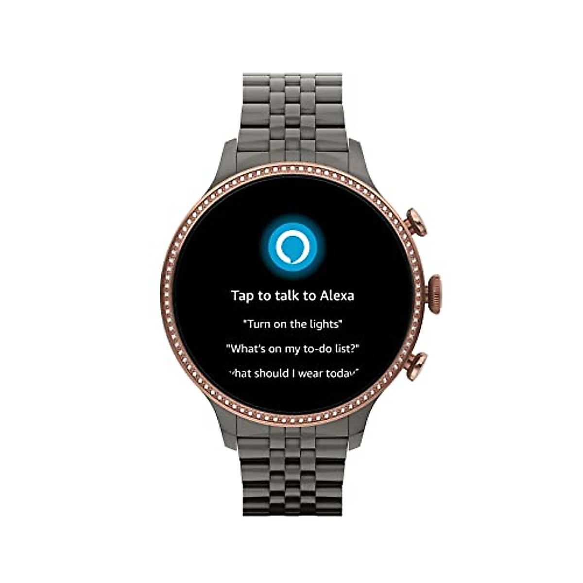 Fossil Women's Gen 6 42mm Stainless Steel Touchscreen Smart Watch, Color: Rose Gold, Gunmetal (Model: FTW6078V)