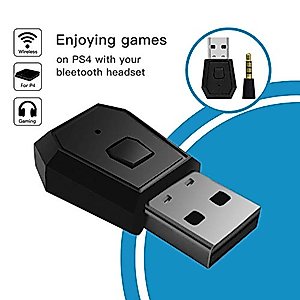 Bluetooth Adapter with Microphone for PS4 /PS5 HLRAO,USB Adapter Mini USB 4.0 Bluetooth Adapter/Dongle Receiver and Transmitters Dongle Bluetooth Compatible with Playstation Support A2DP HFP HSP.