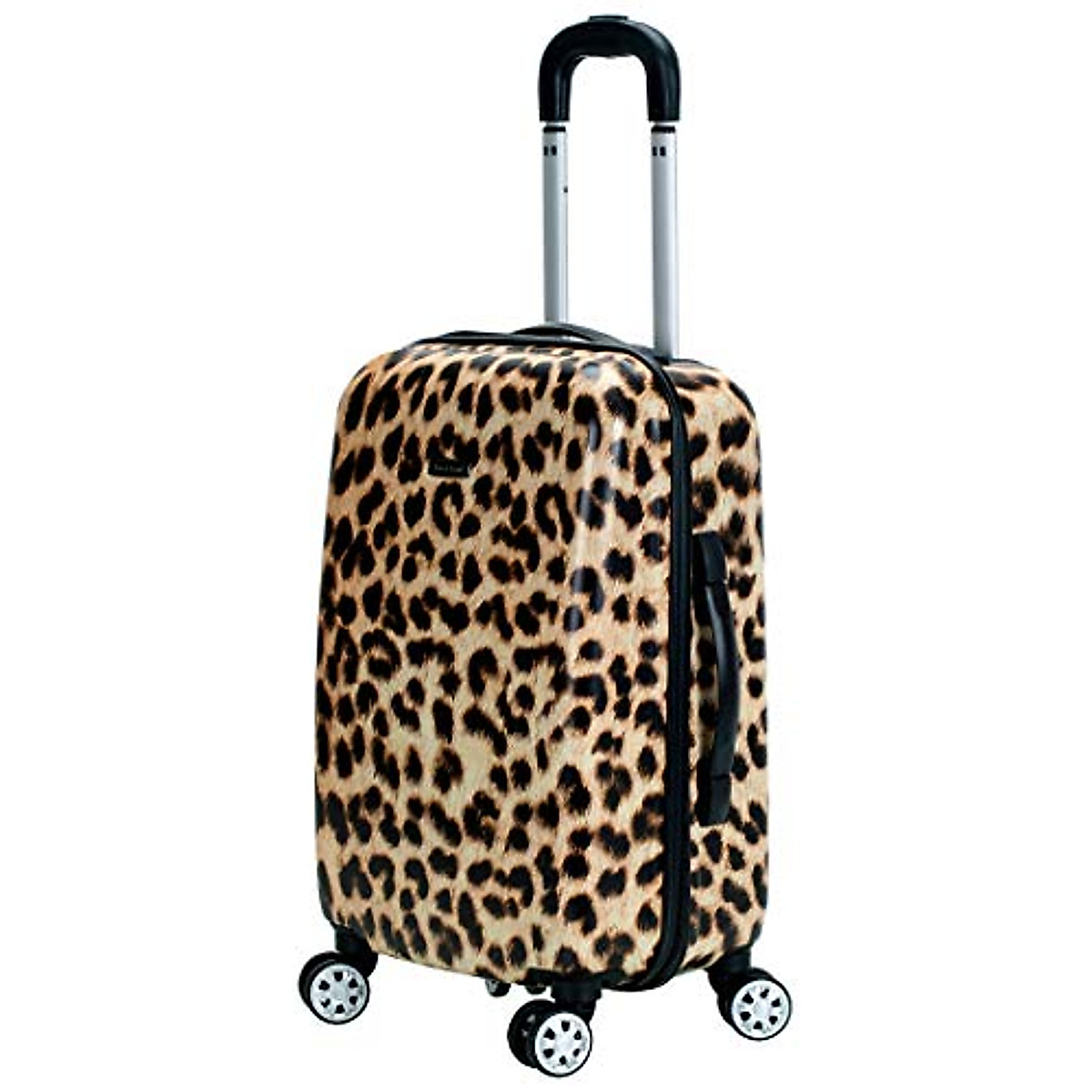 Rockland Safari Hardside Spinner Wheel Luggage, Leopard, 3-Piece Set (20/24/28)