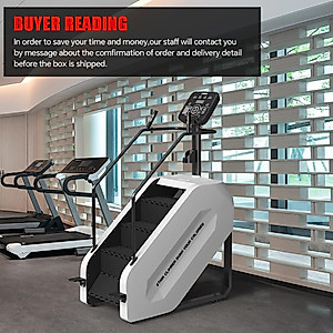 SPART Stair Climber with LED Screen, Commercial Grade Stepmill Exercise Machine, 15 Speed Levels Stair Climber Stepping Machine for Cardio and Lower Body Workouts, 660LBS, 15-164 Steps/Minute, White