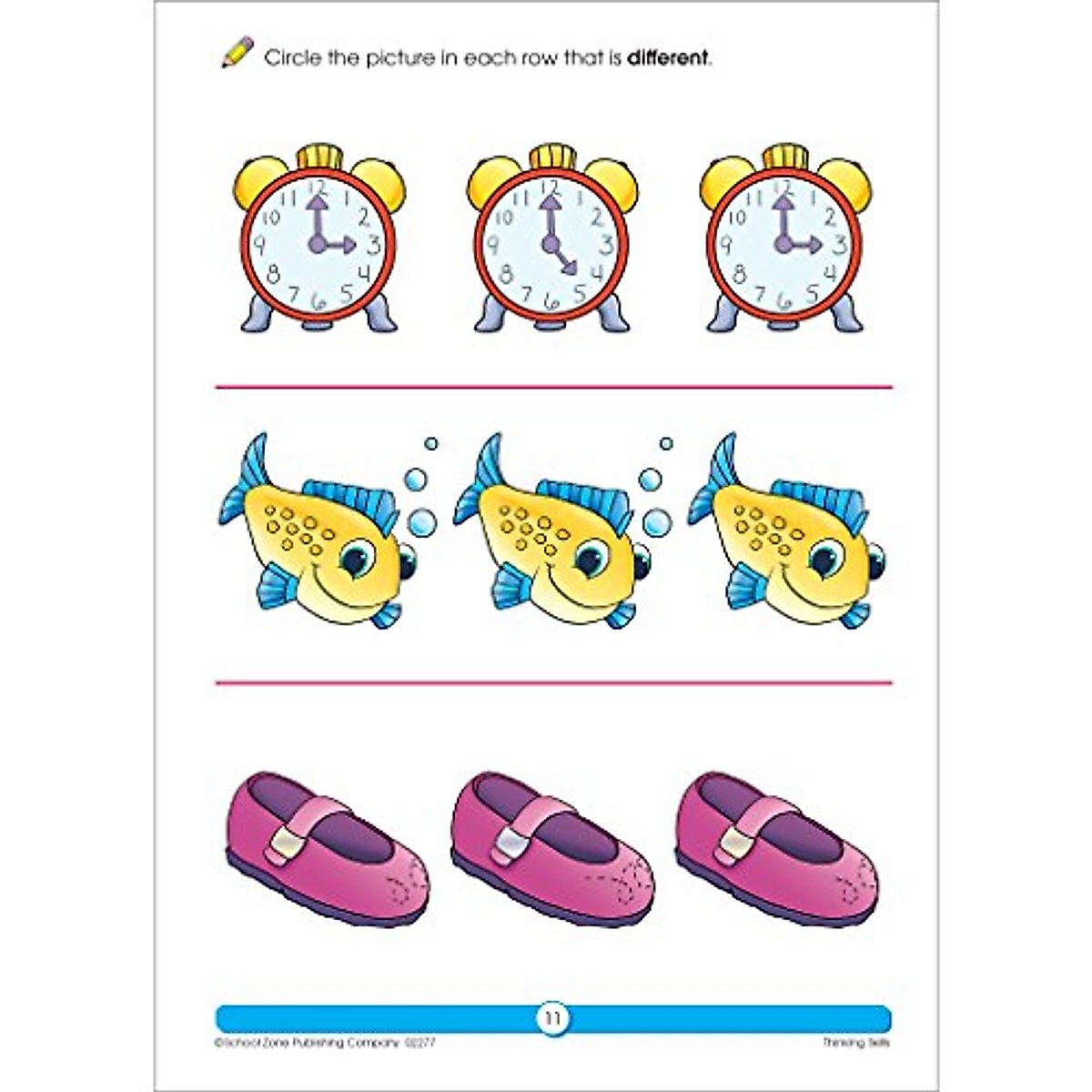 School Zone - Thinking Skills Workbook - 64 Pages, Ages 3 to 5, Preschool to Kindergarten, Problem-Solving, Logic & Reasoning Puzzles, and More (School Zone Get Ready!™ Book Series)