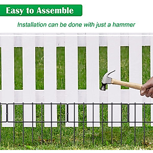 10 Pack Animal Barrier Fence, 17 Inch(H) X 10 Ft(L) Decorative Garden Fencing for Garden.
