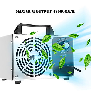 Ozone Generator 48000mg/h Ozone Odor Eliminator High Capacity Ozone Generator Odor Removal Deodorizer Ozonator for Home, Cars and Pets - High Capacity Ionizer Ozone Air Purifier(4)