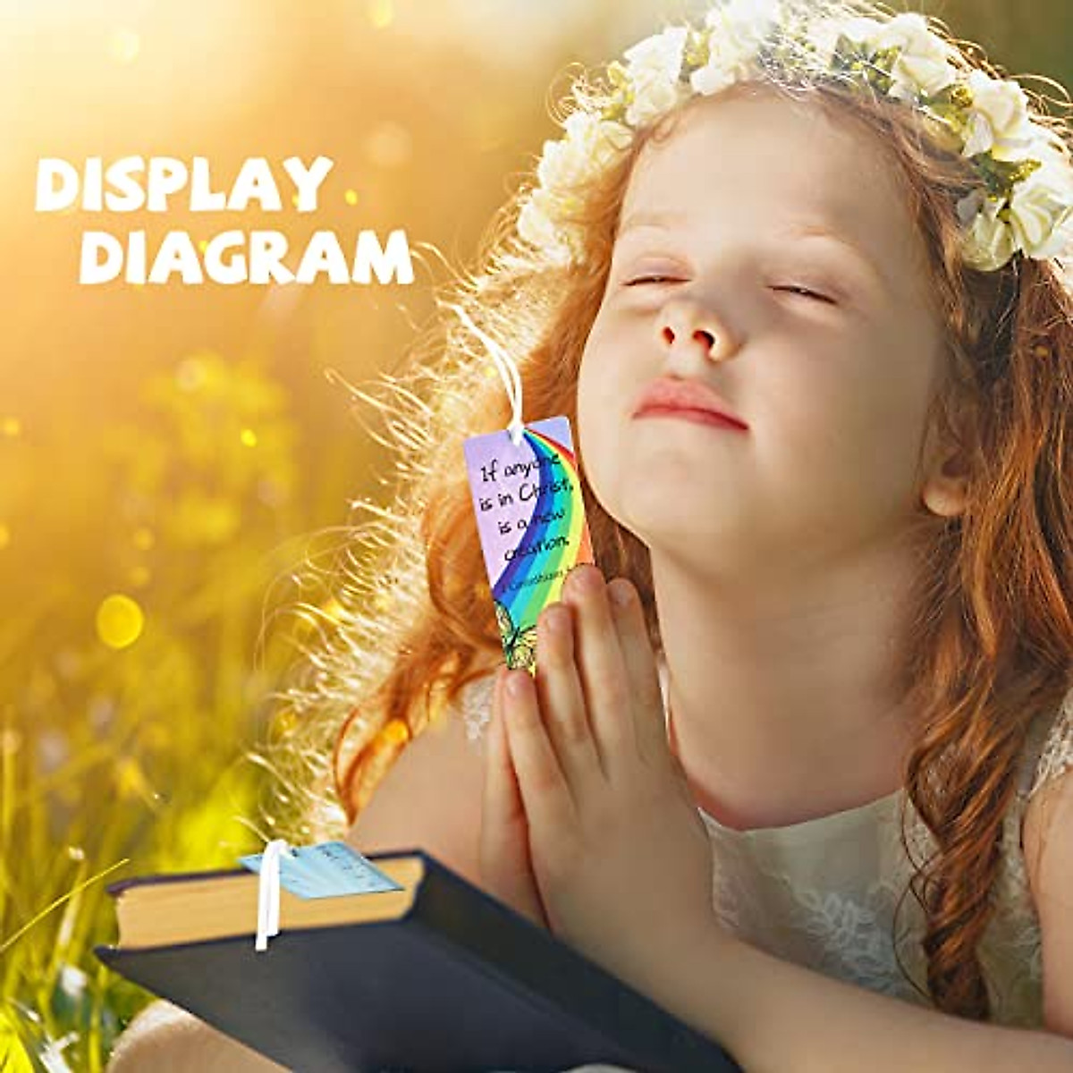 120 Pack Christian Bookmarks for Kids Christian Gifts for Kids Bible Verse Bookmarks with Scripture Inspirational Spiritual Bible Bookmarks Christian Bookmarks Sunday School Gifts (Novelty Style)