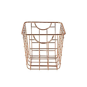 Spectrum Diversified Wire Pet, Toy, Office, Dorm Storage Bin Organizer, Basket, Mini, Pack of 6, Copper