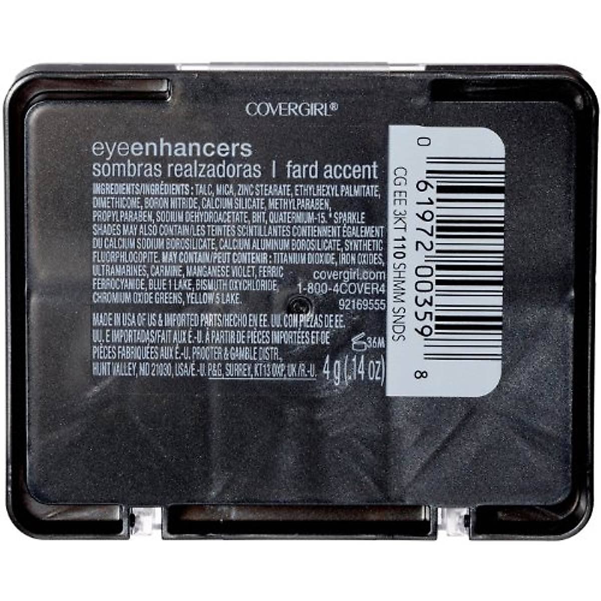 CoverGirl Eye Enhancers 3 Kit Shadow, Shimmering Sands 110, 0.14-Ounce Packages (Pack of 3)