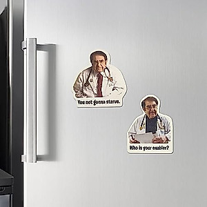 3pcs Dr. Now Kitchen Refrigerator Magnets,Dr. Nowzaradan Funny Refrigerator Magnet Diet Aid - You Not Gonna Starve, Kitchen Accessories