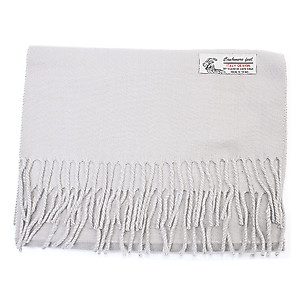 Datoni Solid Colors Long Scarf Wrap For Women Men Cashmere Feel Luxurious Scarfs Warm Cozy Shawl Extra Soft (Light Grey)