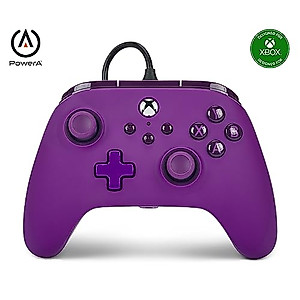 PowerA Advantage Wired Controller for Xbox Series X|S - Royal Purple, Xbox Controller with Detachable 10ft USB-C Cable, Mappable Buttons, Trigger Locks and Rumble Motors, Officially Licensed for Xbox